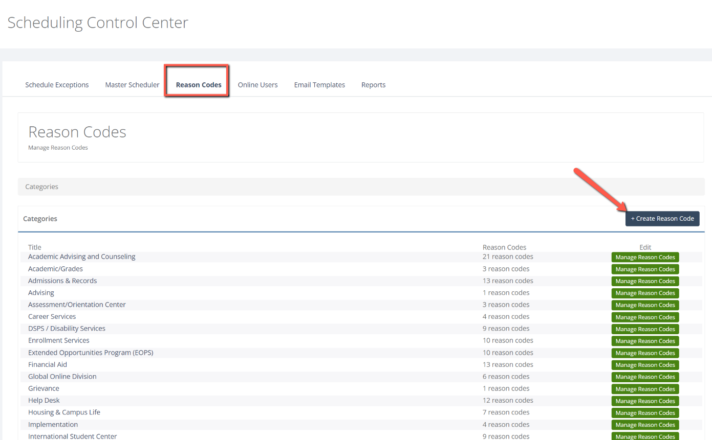 Navigating the Scheduling Control Center