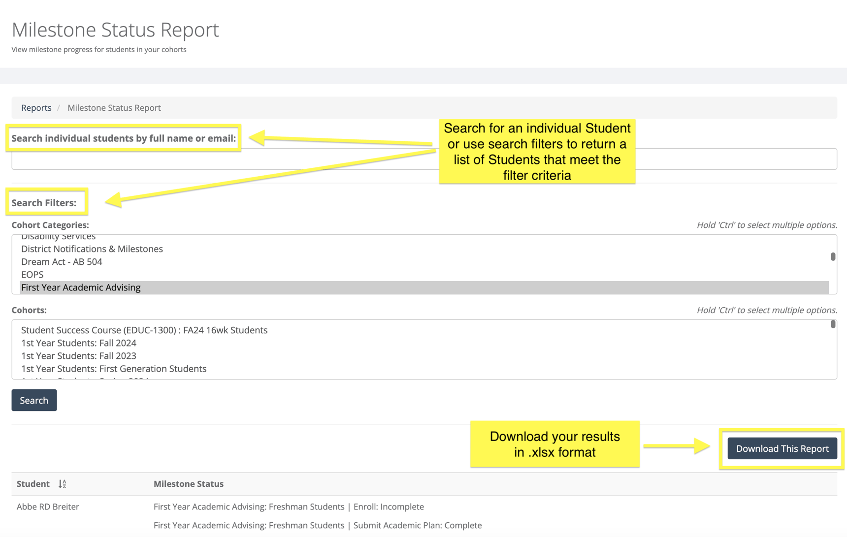 How to Use CRM & Cohort Center Reports