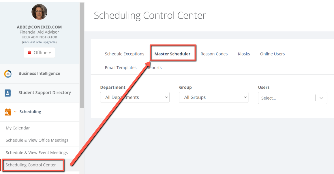 How to Use the Master Scheduler in the Scheduling Control Center