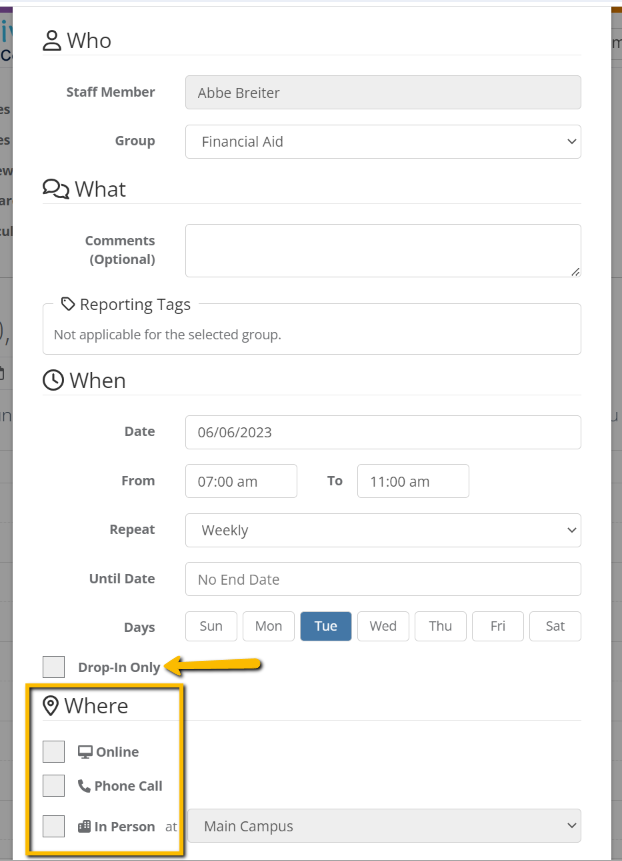 How to Create Office Hours